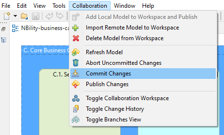 2.2.5. Commit and publish changes - Nbility Model
